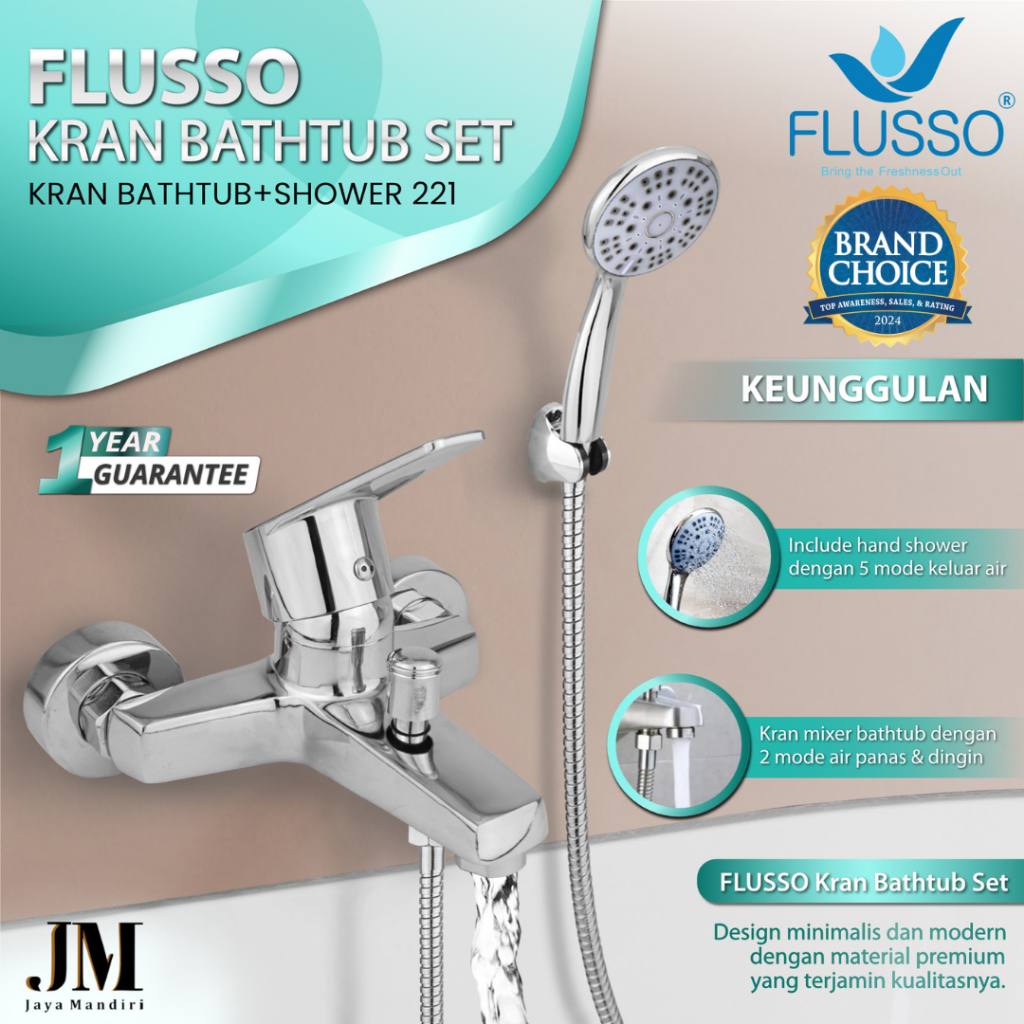 Jual Flusso Set Komplit Kran Bathub Panas Dingin Tinggal Pasang Hand ...