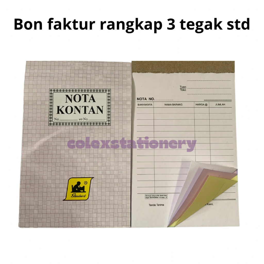 Jual Bon / Bon Faktur NCR Rangkap 3 Tegak / Buku Nota Kontan Ukuran ...