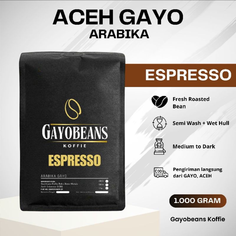 Jual KOPI GAYO ESPRESSO ARABIKA GAYO ACEH GAYOBEAN KOFFIE ESPRESSO BASE ...