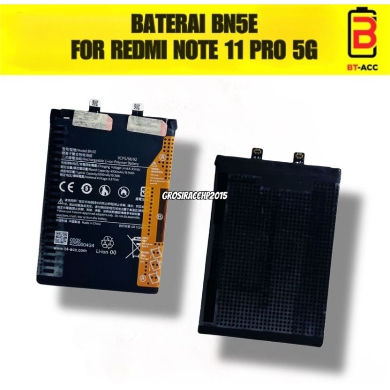 Jual BATERAI BN5E 5000mAh COMPATIBLE FOR XIAOMI REDMI NOTE 11 PRO 5G ...