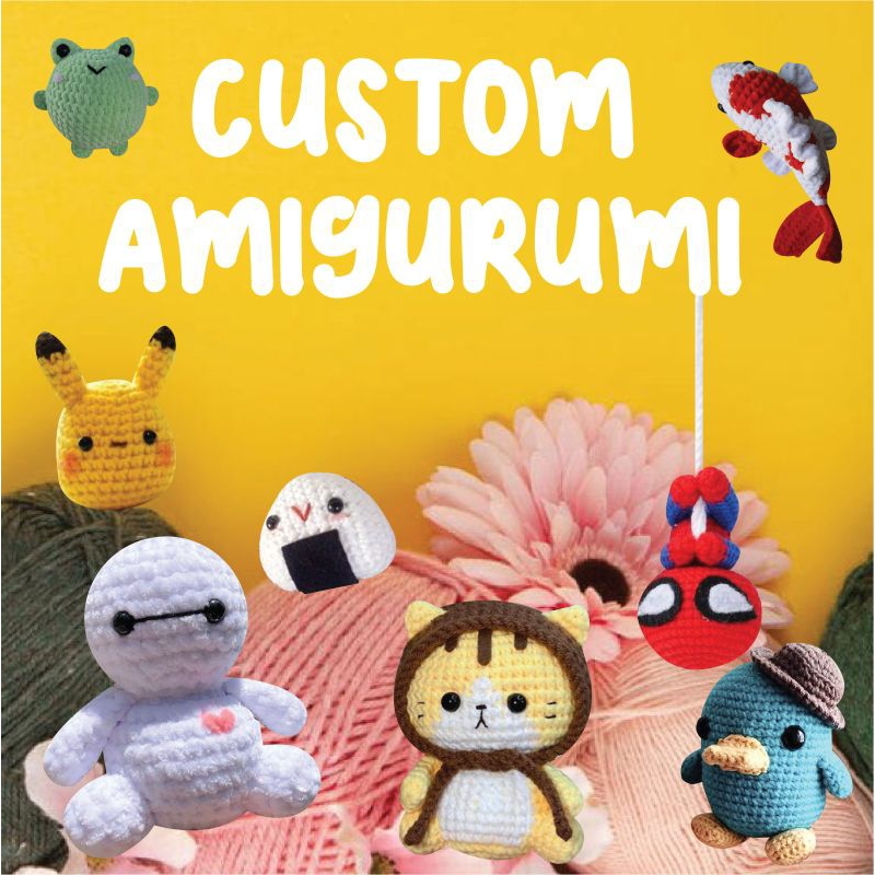 Jual Custome amigurumi Boneka rajut Crochet Boneka Custom Jahit Rajut ...