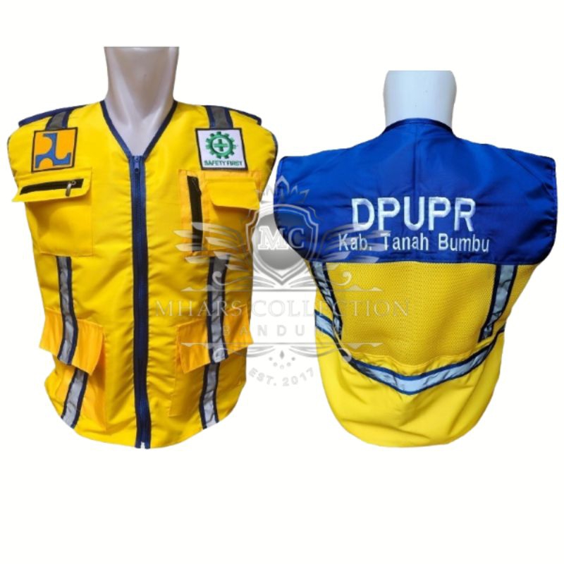 Jual Rompi DPUPR Rompi Proyek Rompi Lapangan DPUPR Vest Kuning Biru ...