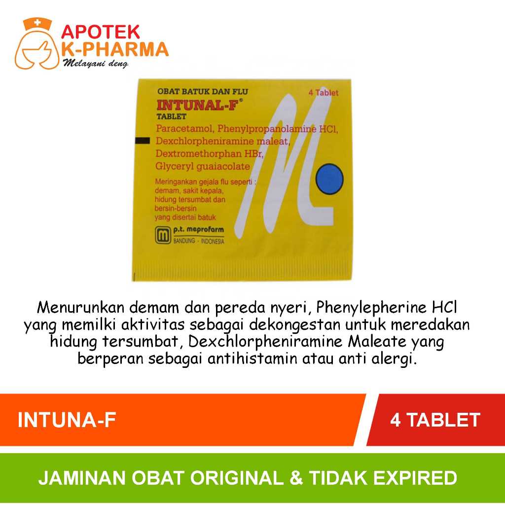 Jual Intunal-f Strip Isi 4 Tablet Obat Original | Shopee Indonesia