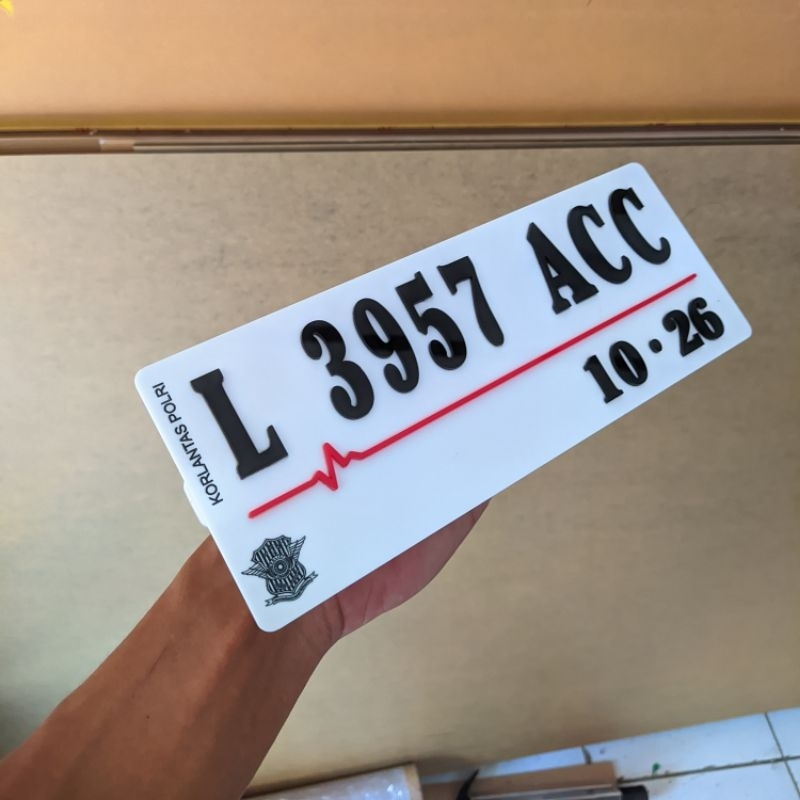 Jual Plat Nomer Motor Putih Akrilik Custom Model Terbaru - Plat Nomor ...
