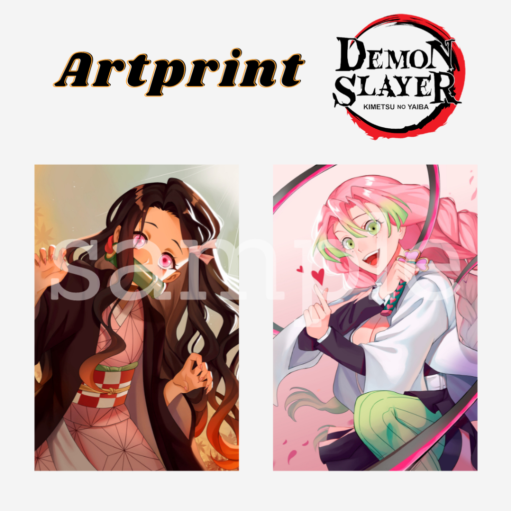 Jual DEMON SLAYER POSTCARD CARDPRINT ARTPRINT Anime Manga Kimetsu No ...