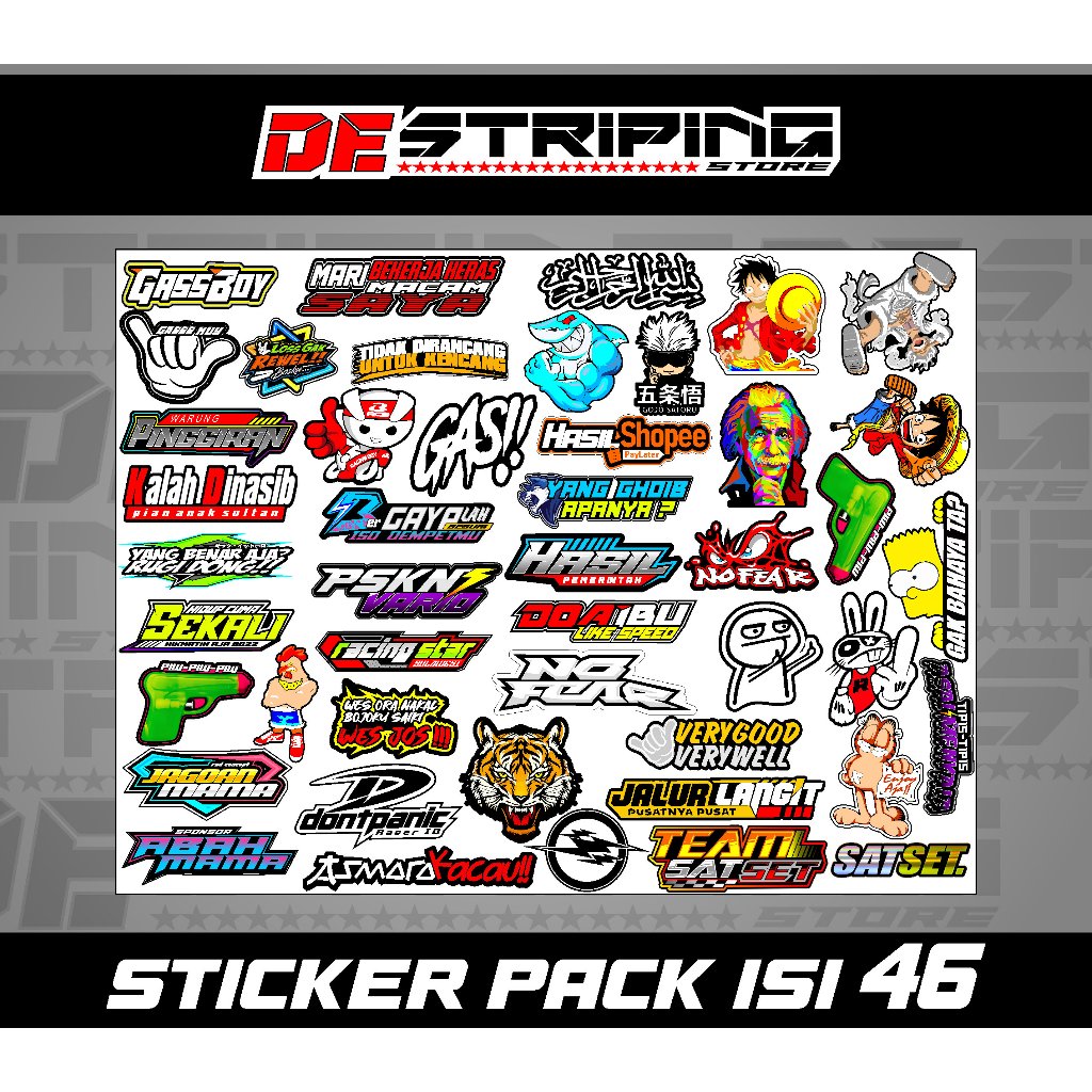 Jual Sticker Stiker sponsor racing kata kata lucu keren gokil dan ...