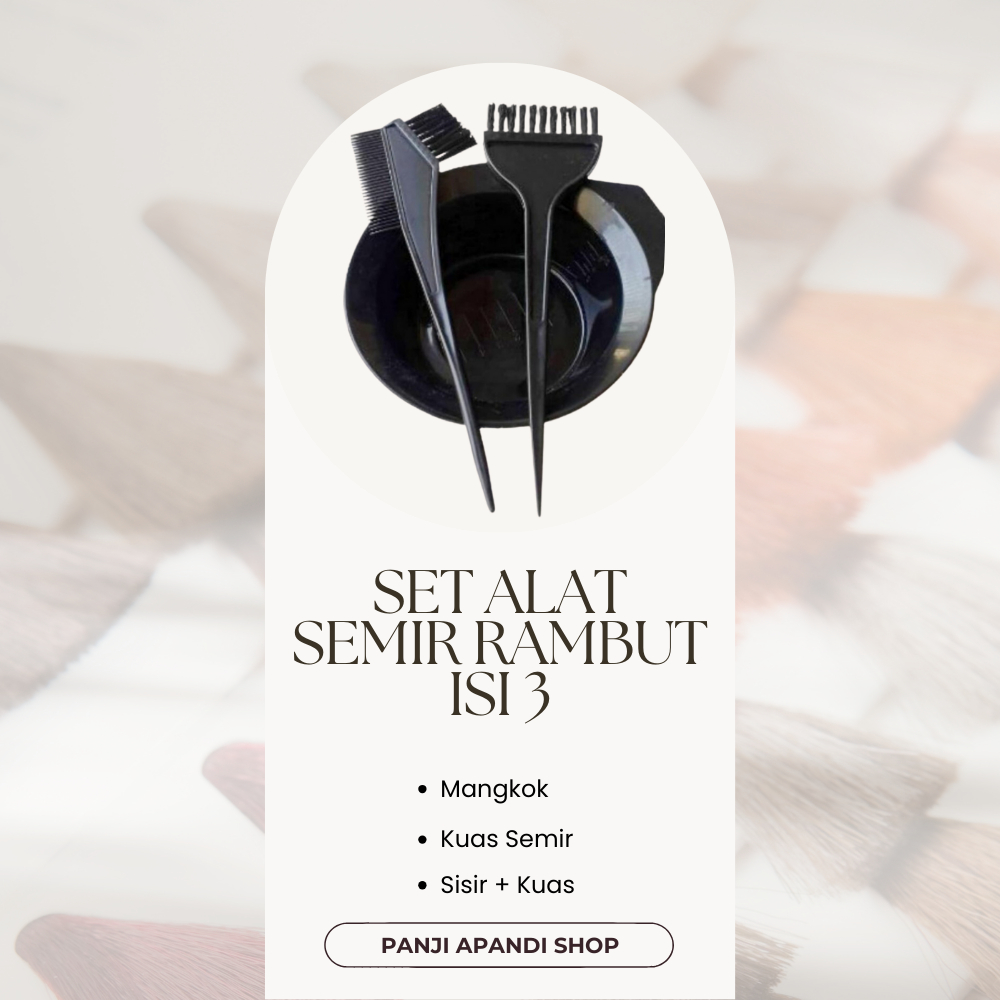 Jual Set Alat Semir Rambut Lengkap Mangkok + Kuas + Sisir Termurah ...