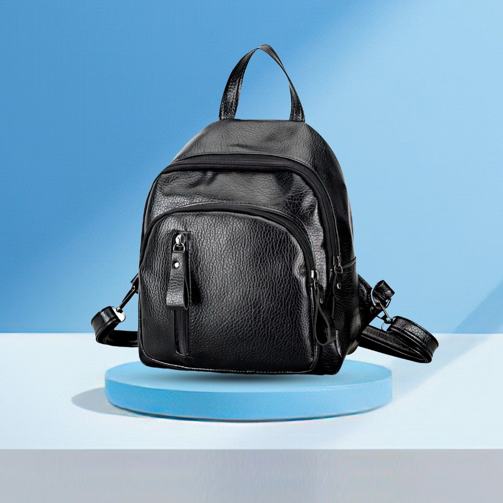 Jual Tas Ransel Mini Wanita Hitam Polos Trendy Fashion Style Cewek ...