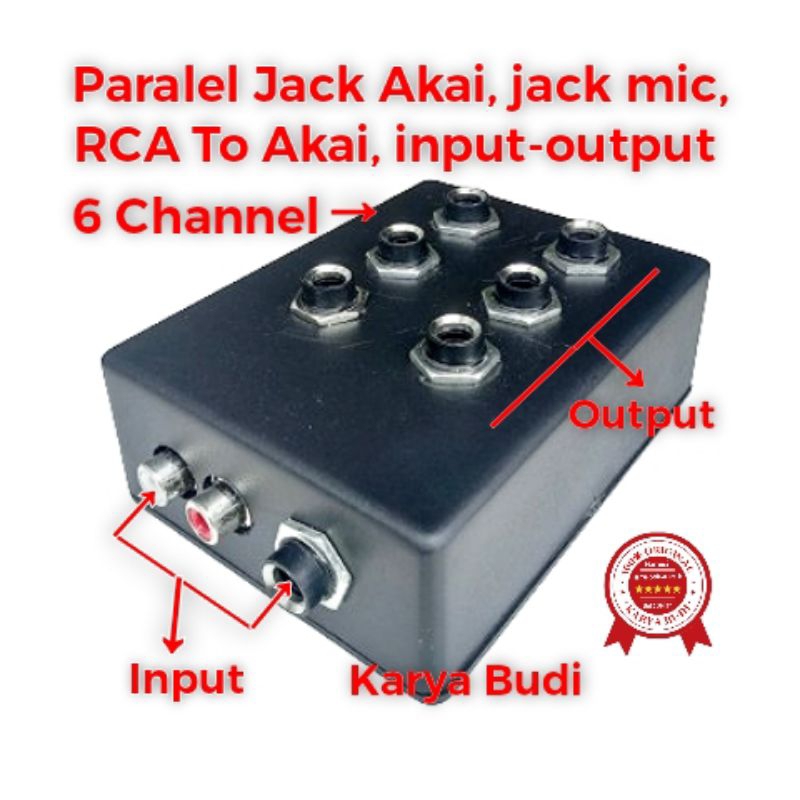 Jual Paralel Jack Akai,Jack Mic, Akai+RCA To Akai 6 Channel input ...