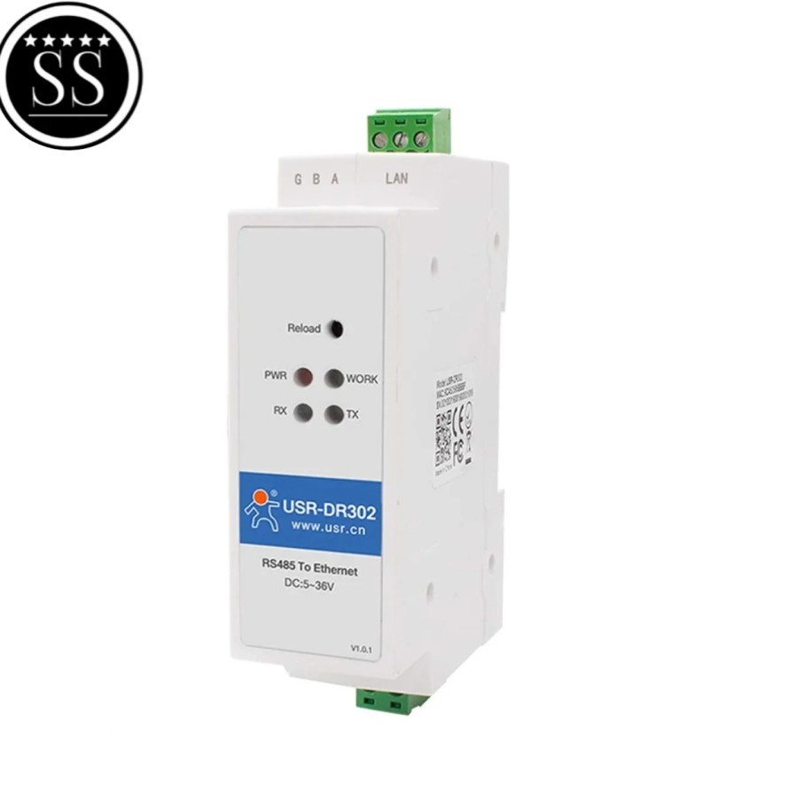 Jual Din rail RS485 to Ethernet Converter RS485 to RJ45 Modbus USR ...