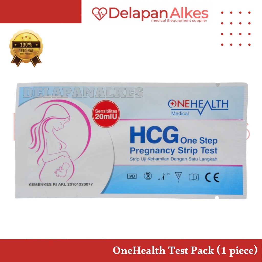 Jual OneHealth Test Pack Satuan Per Piece Tes Hamil Strip Kehamilan HCG ...