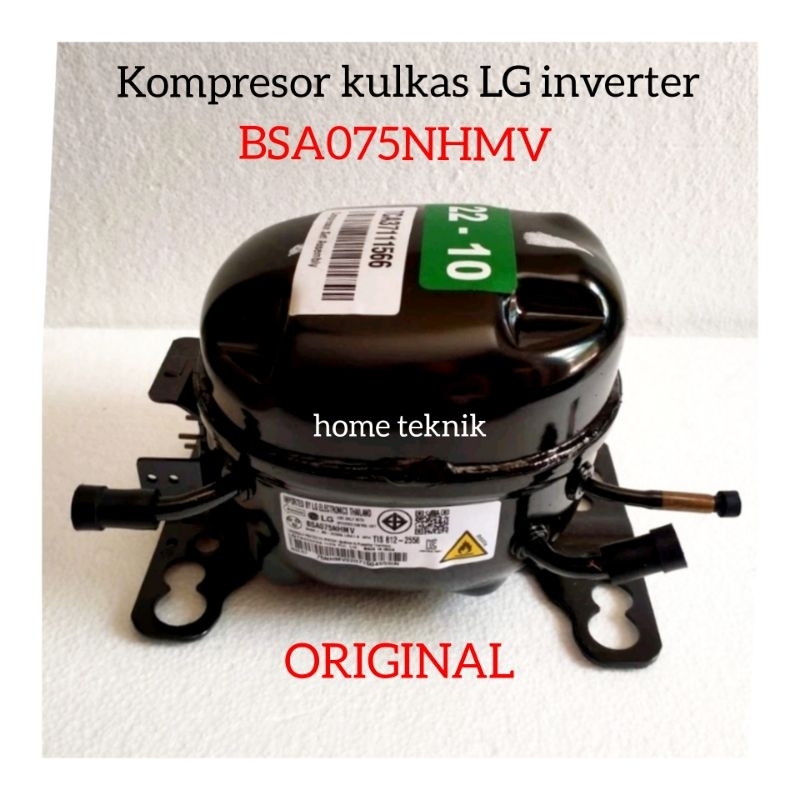 Jual Kompresor kulkas LG inverter 1/6 R600 code BSA075NHMV original ...