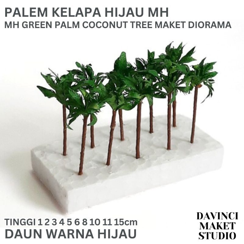 Jual (MH) Miniatur Pohon Palem Kelapa MH Hijau Maket Diorama - Coconut ...
