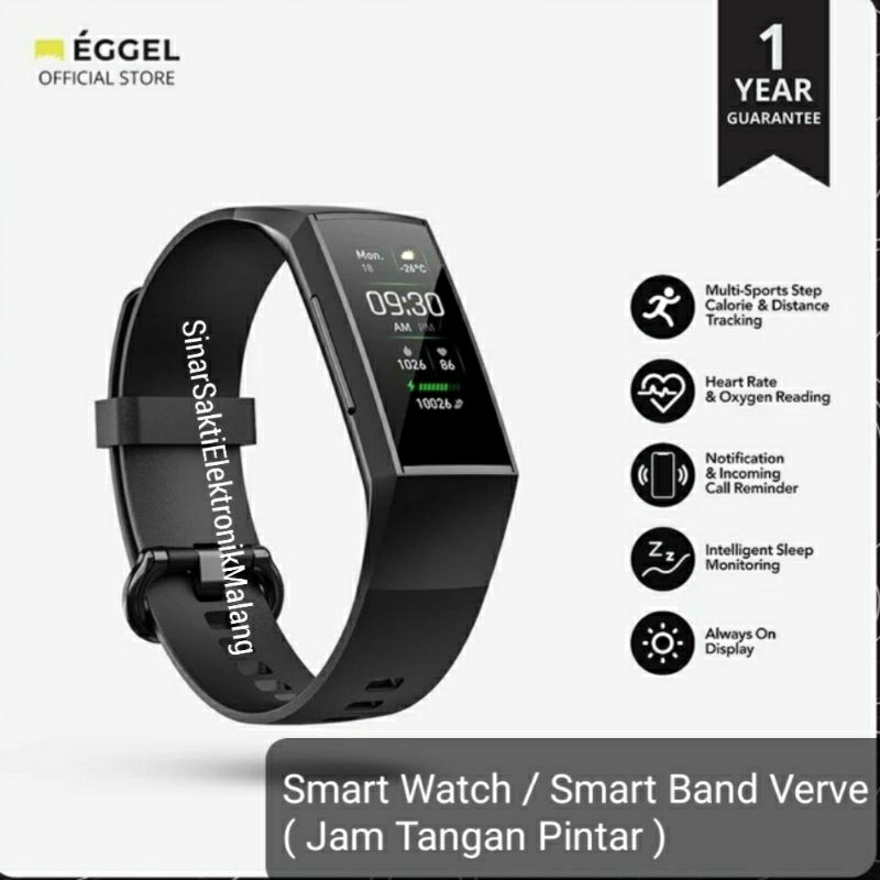 Jual Eggel Verve SmartWatch Smartband Smart Watch Band Jam Digital ...