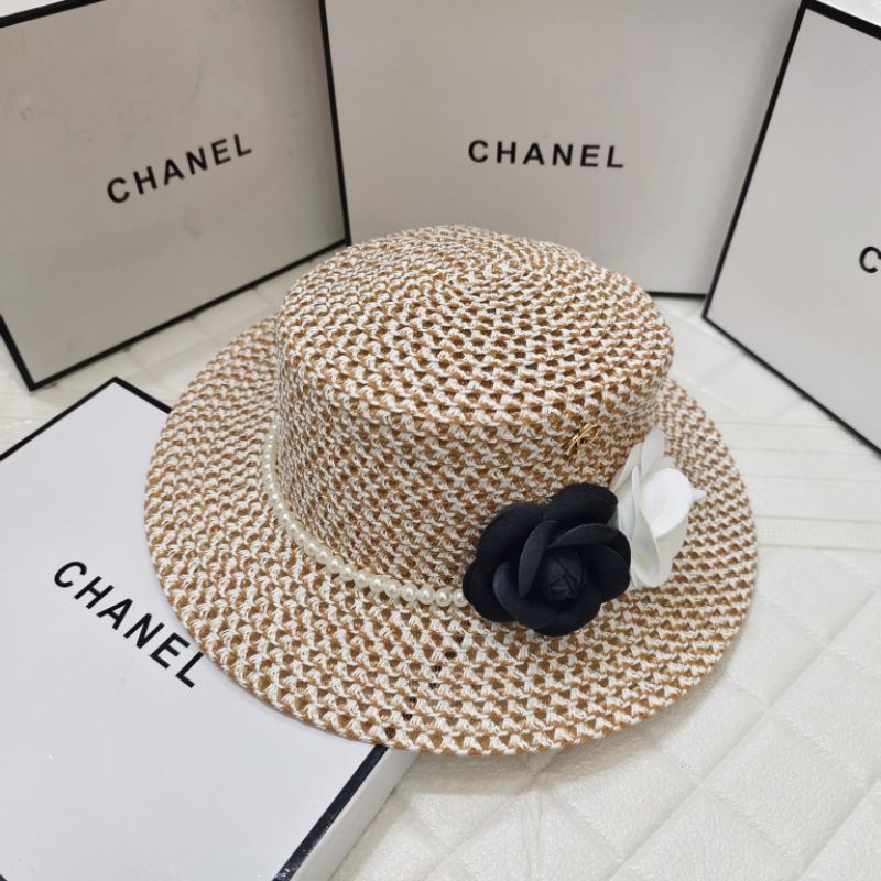 Jual Topi pantai Rose mutiara jerami premium | Shopee Indonesia
