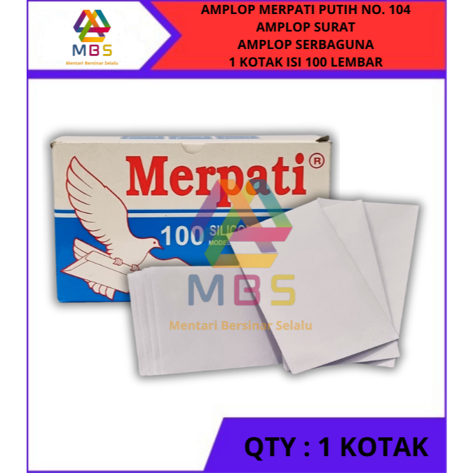 Jual AMPLOP MERPATI PUTIH NO 104 AIRMAIL SURAT SERBAGUNA 1 PACK ISI 100 LEMBAR | Shopee Indonesia