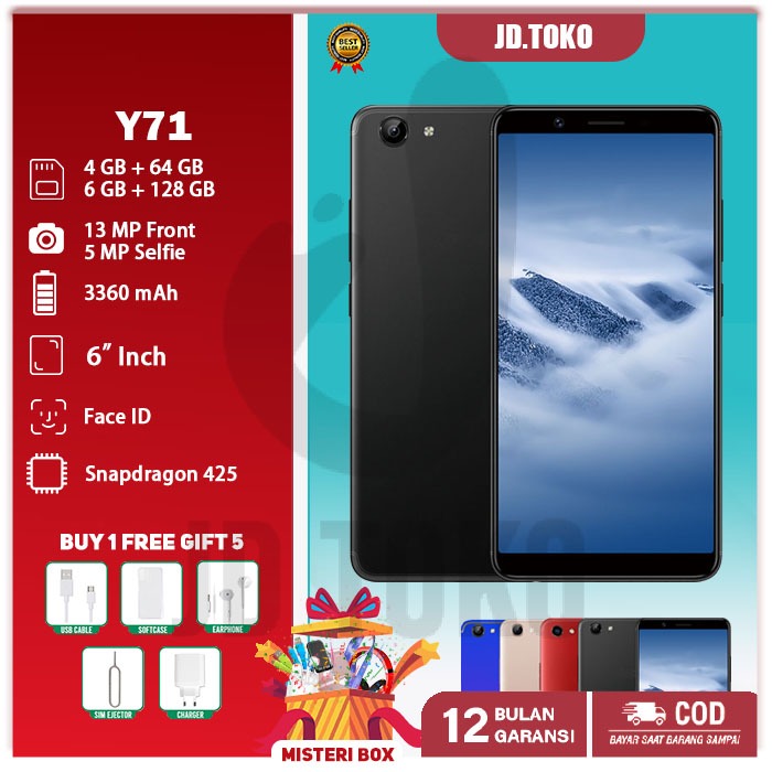 Jual HP VIVO Y71 6/128 GB Dengan Prosesor Octa Core Grosir Murah Garansi | Shopee Indonesia