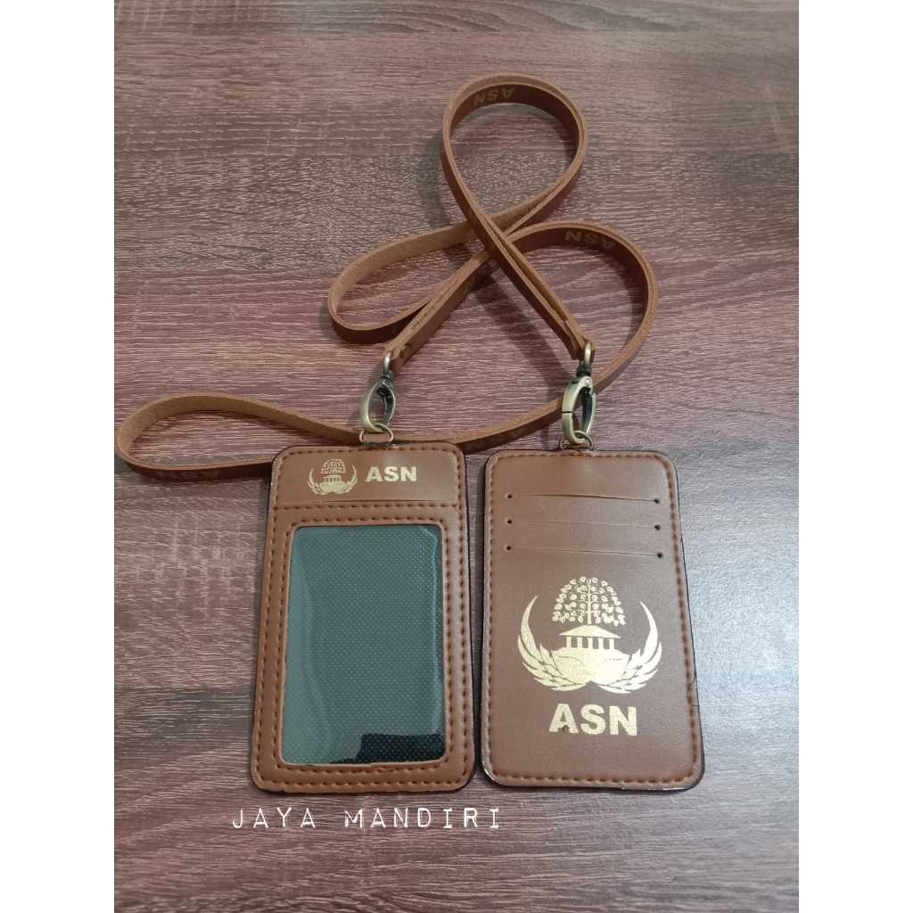 Jual Id Card Kulit ASN Id Card Kulit KORPRI | Shopee Indonesia