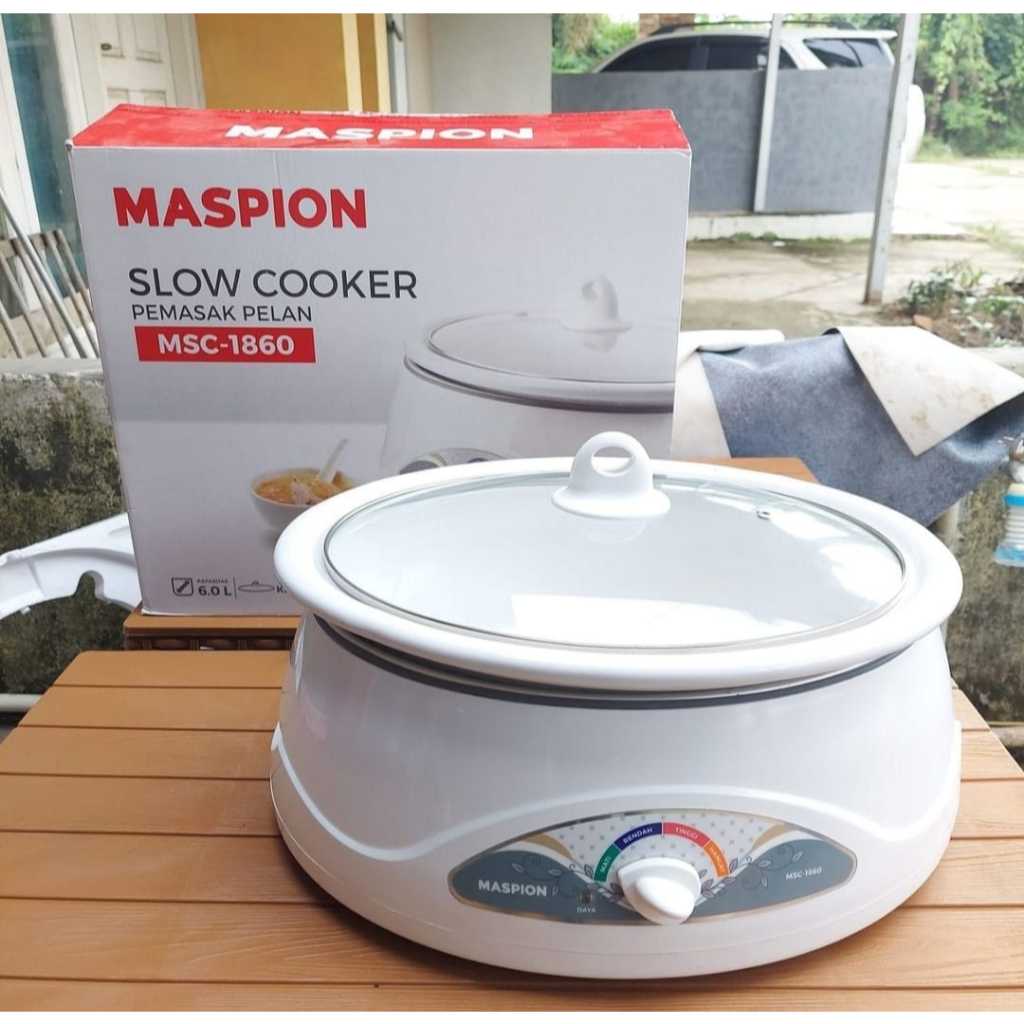 Jual MASPiON Slow Cooker Muatan 6 Liter Pemanas Lambat | Pemanas Tekwan ...