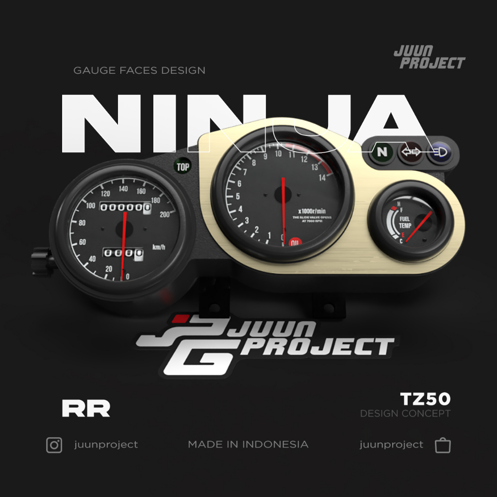 Jual Panel Speedometer NINJA 150 RR NEW | Custom Model Yamaha TZ50 by ...