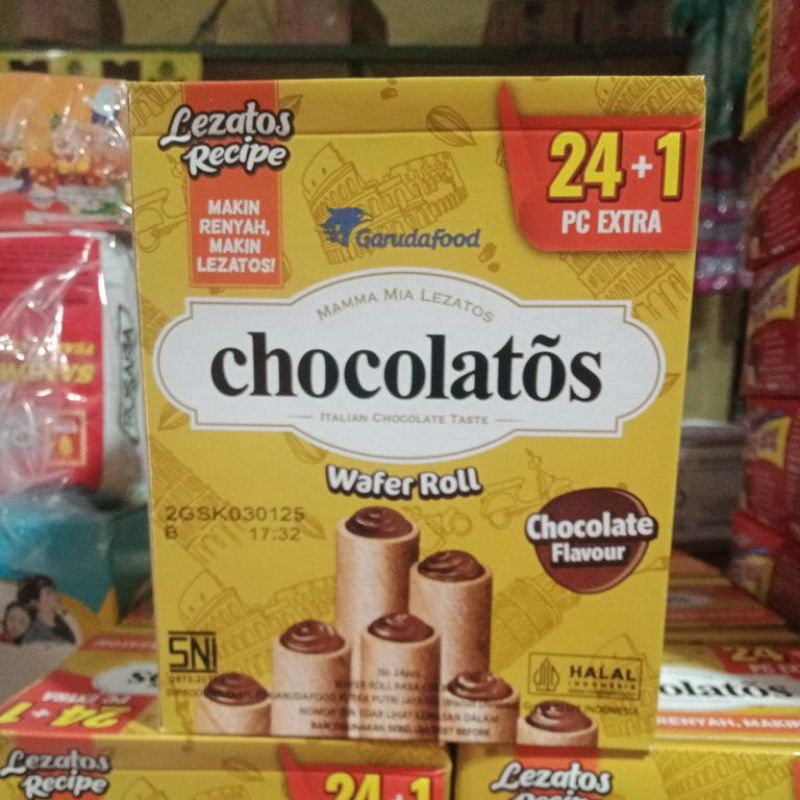 Jual CHOCOLATOS COKLAT WAFER ROLL ISI 24 pcs | Shopee Indonesia