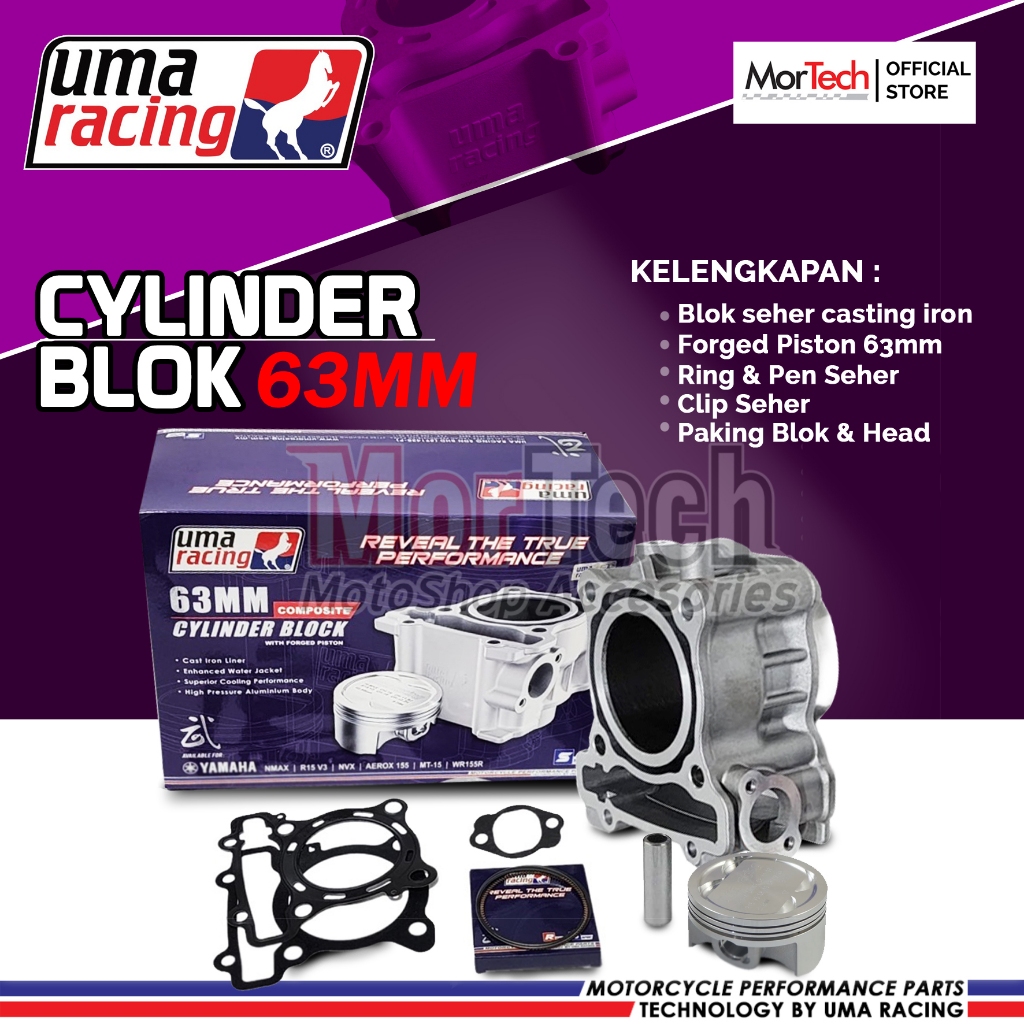 Jual Uma Racing Forged Piston Cylinder Blok Bore Up Mesin Casting Iron ...
