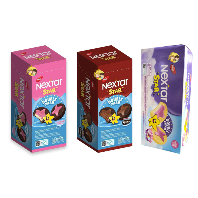 Jual Nextar Star Cookies Strawberry Vanilla / Double Richoco / Goguma ...