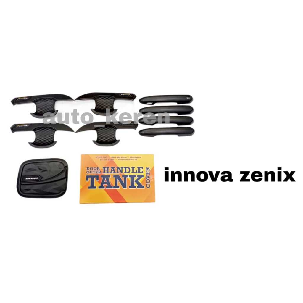 Jual (AK) PAKET OUTER HANDEL TANK COVER HITAM DOFF BLACK DOFF INNOVA ...