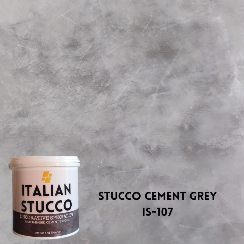 Jual Cat motif semen ekspos Italian stucco paint - cement grey - 1kg ...