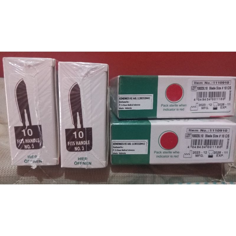Jual Elcon Scalpel Blades 10 B Braun/Pisau Bedah B-Braun/Surgical Blade 10/Mesh 10 B Braun ...