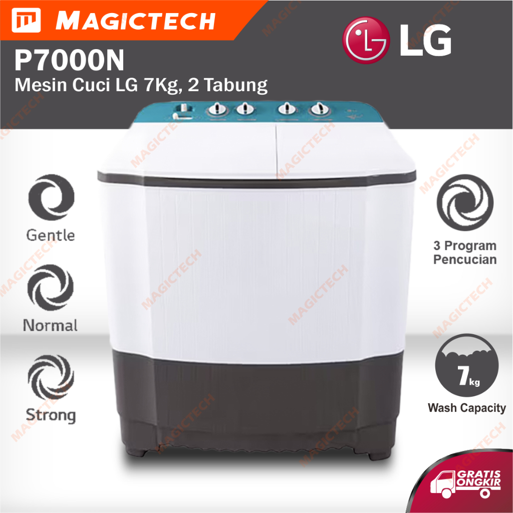 Jual MESIN CUCI LG 7 KG P7000N 2 TABUNG MANUAL TWIN TUB | Shopee Indonesia