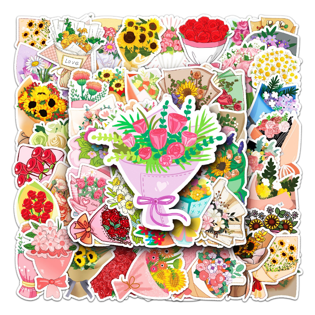 Jual Sticker Pack vinyl isi 50 pcs | anti air varian STICKER BOUQUET ...