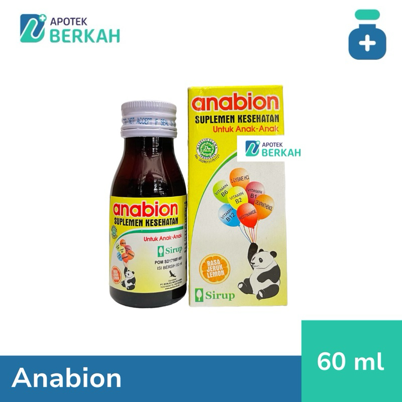 Jual Anabion Sirup Vitamin Penambah Nafsu Makan anak - 60ml | Shopee ...