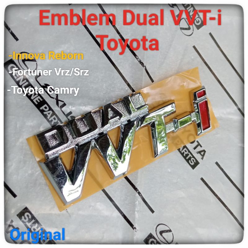Jual Emblem Dual VVTI Innova Reborn 2016 up Emblem Dual VVTI Fortuner ...