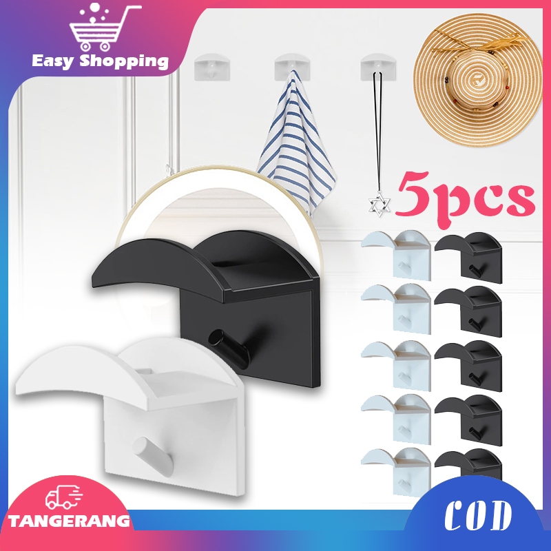 Jual 5pcs Rak Topi Dinding Tempel Berperekat Kait Topi Tempat Pajangan ...