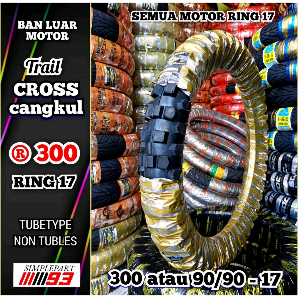 Jual ban cross 300 ring 17 ban revo jupiter karisma smash shogun ...