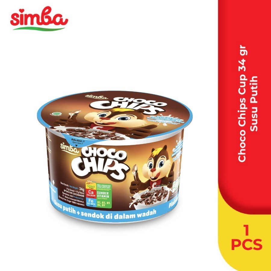 Jual Choco Chip Cereal SIMBA Cup Susu Putih 34 gr | Shopee Indonesia