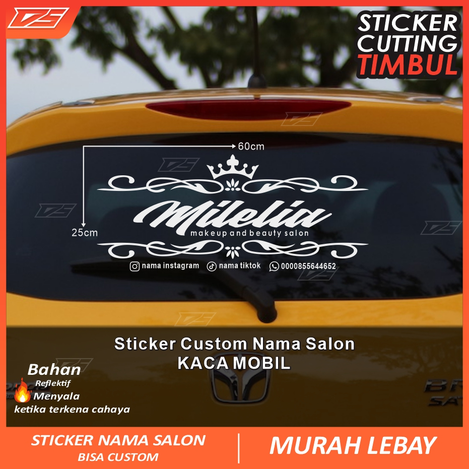 Jual Sticker Nama Salon Bisa Custom | Shopee Indonesia