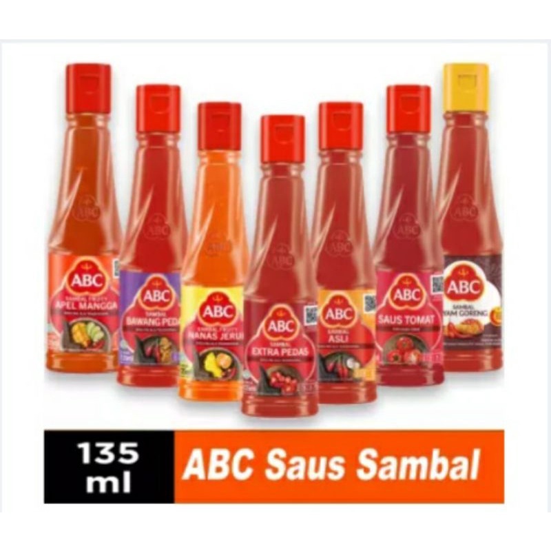 Jual Saos ABC isi 135ml Saos Sambal Asli dan Extra Pedas | Shopee Indonesia