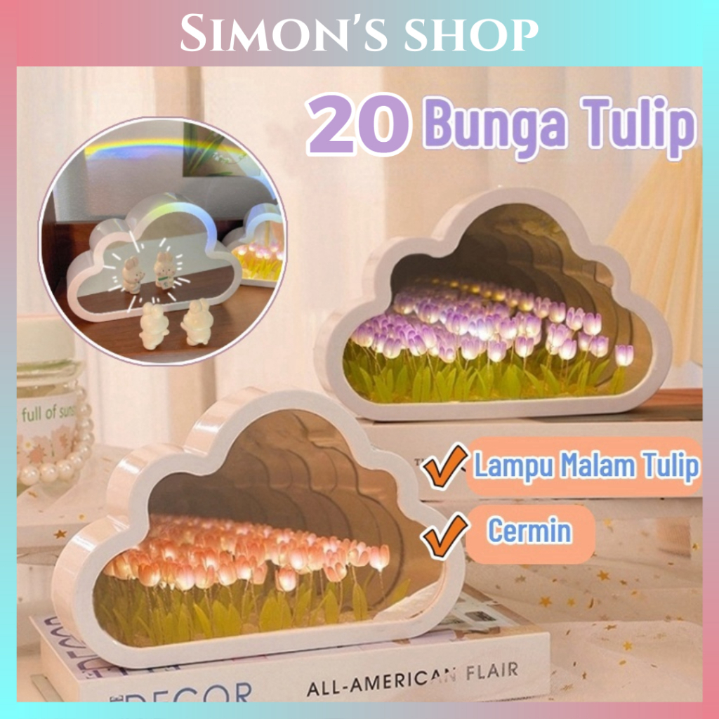 Jual [COD]20 Tulip Ready Tulip Malam Lampu Led Kamar Tidur Ins DIY ...