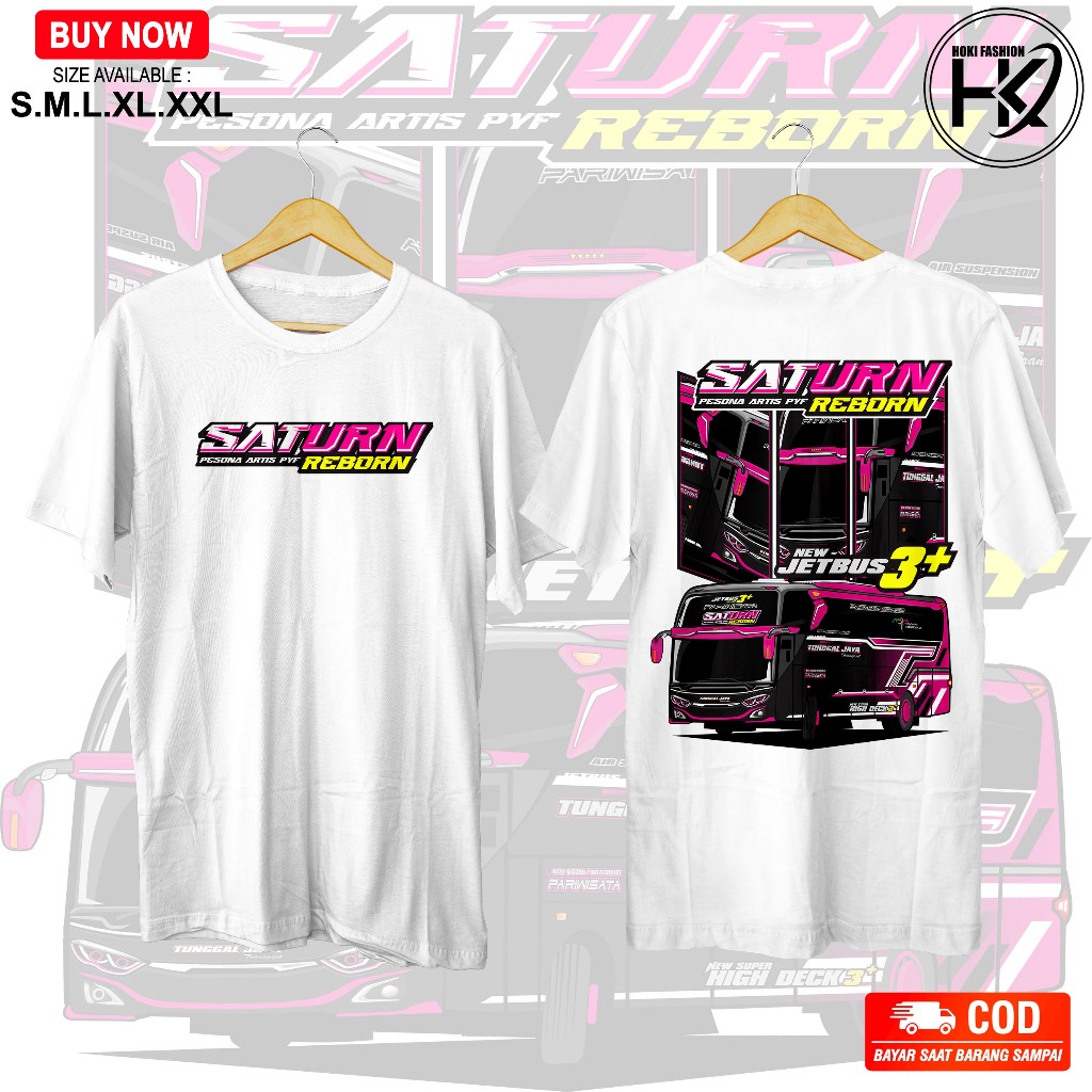 Jual ( FREE STIKER ) KAOS BUS TUNGGAL JAYA SATURN REBORN NEW COTTON 30S ...