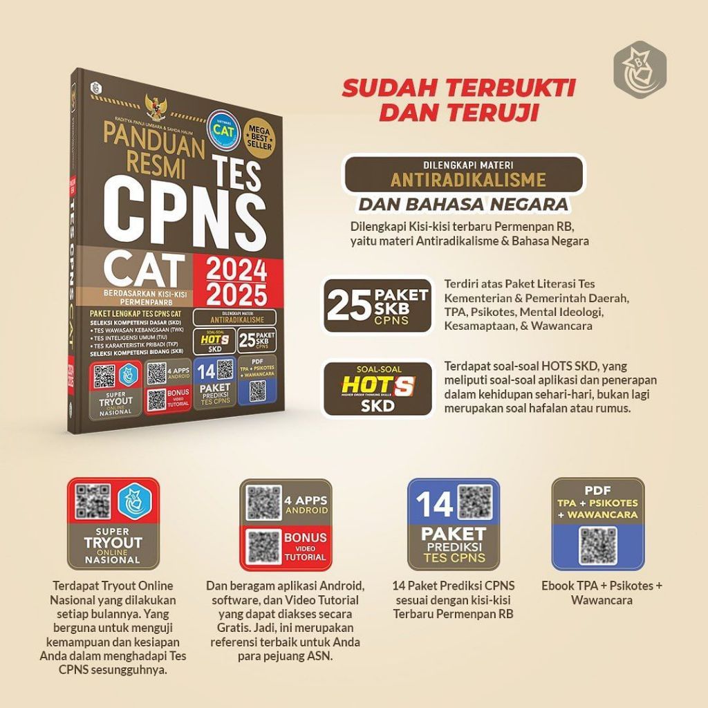 Jual Panduan Resmi Tes CPNS CAT 2023 / 2024 & Pedoman Resmi CPNS 2025 ...