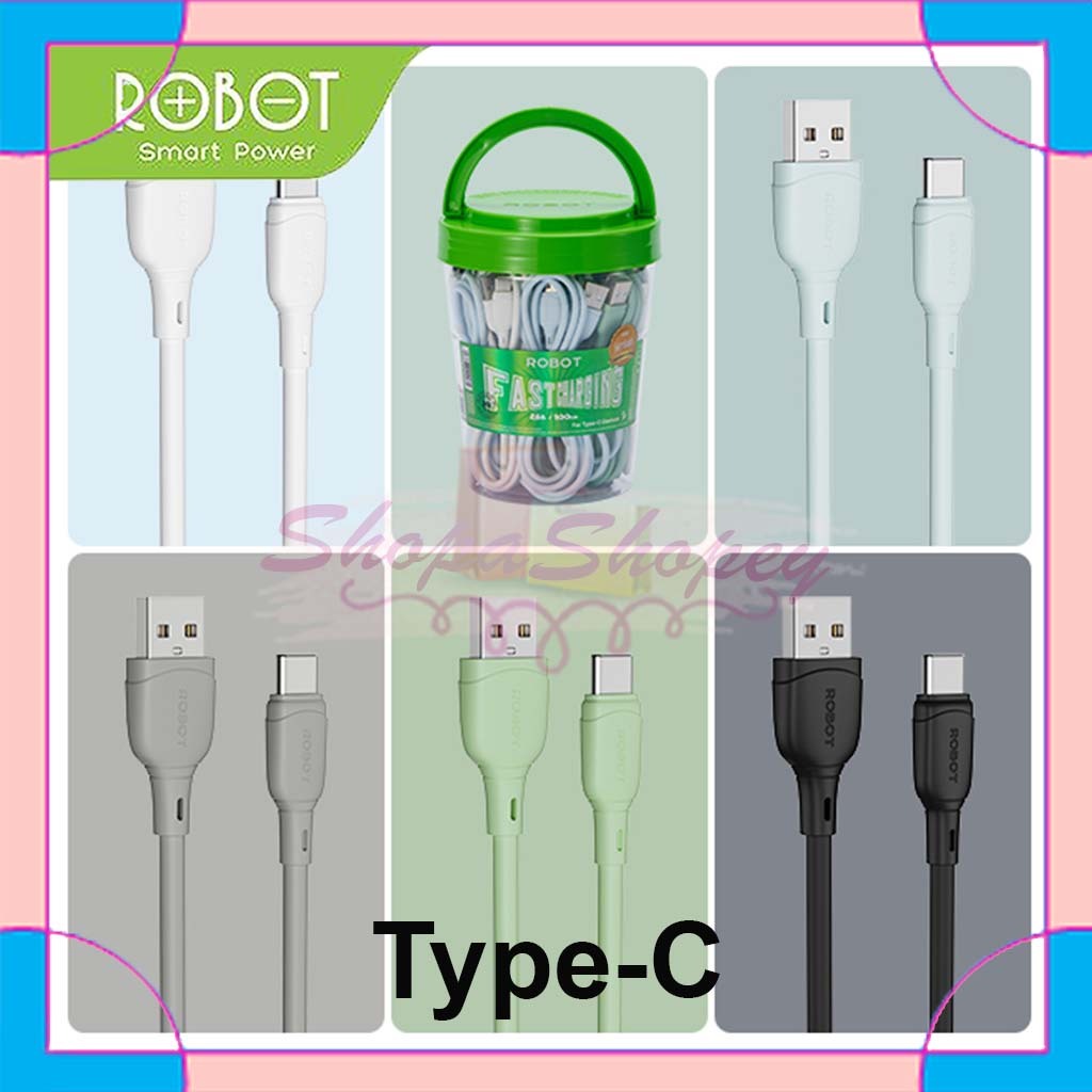 Jual ROBOT Kabel Data RBC100S Android Type C 2,4A 1M Data Cable ...