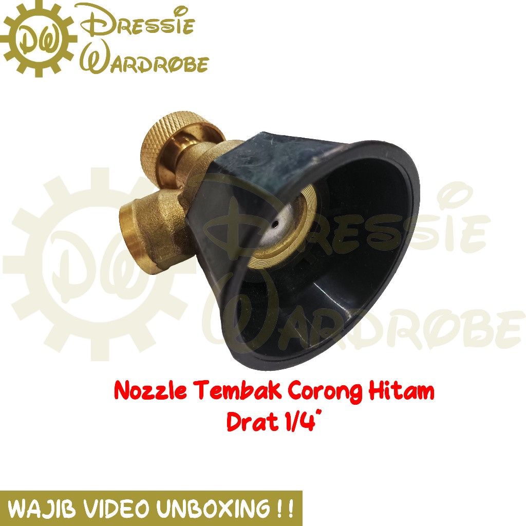 Jual Kepala Spray Nozzle Tembak Kuningan Kepala Corong Hitam Gun ...