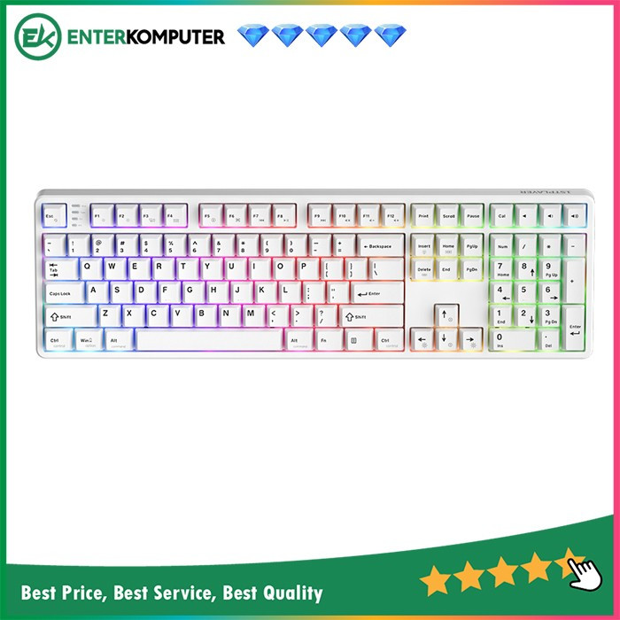Jual 1STPLAYER DK6.0 White - Gaming Mechanical Keyboard 104 Keys Layout (Blue Switch) - RGB ...