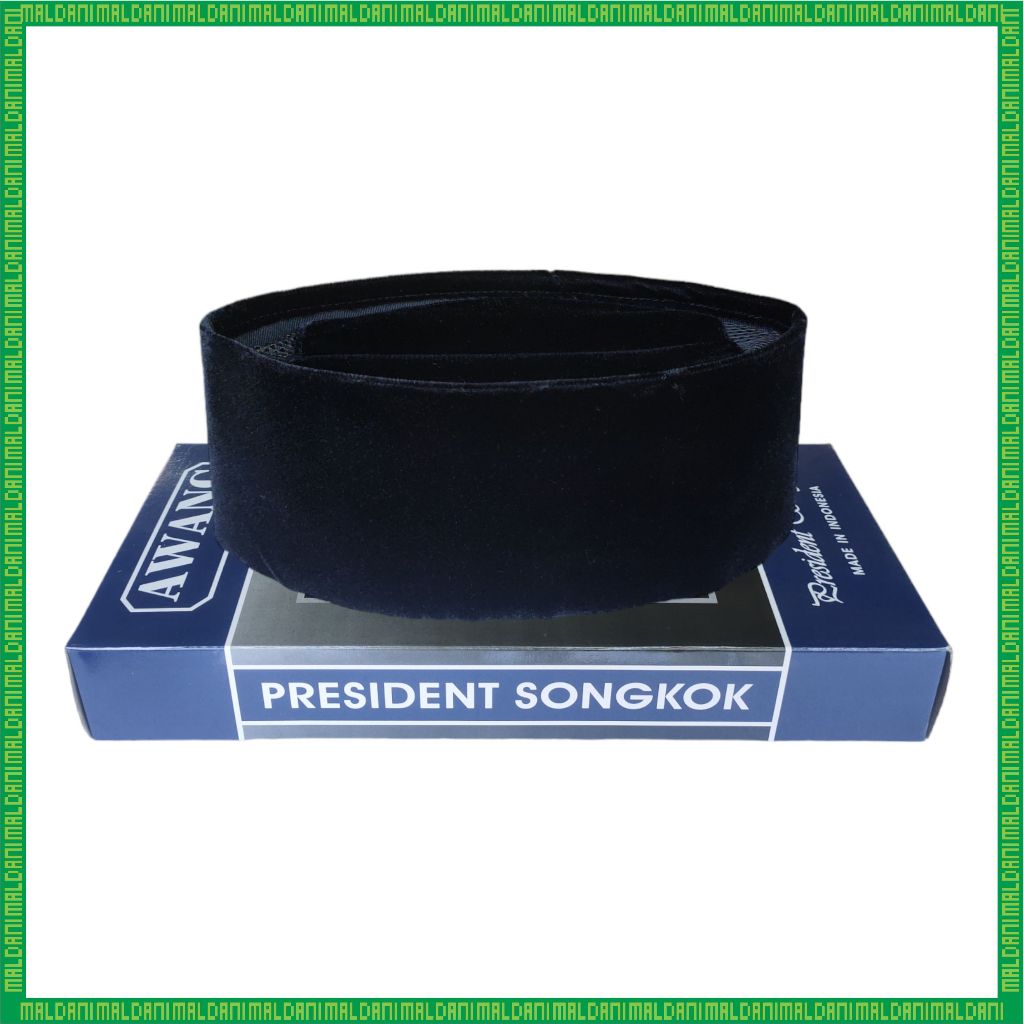Jual Kopyah Peci Awang Tinggi 9 cm Songkok Hitam AC Kopyah Hitam AC ...
