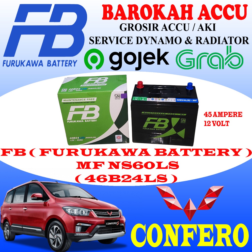 Jual AKI MOBIL WULING CONFERO FB FURUKAWA BATTERY MF NS60LS / 46B24LS ...