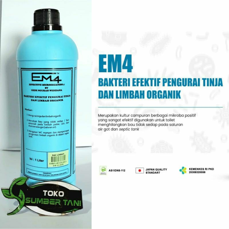 Jual EM4 Mikroorganisme Pengolahan Limbah Padat Cair dan Toilet WC 1 ...