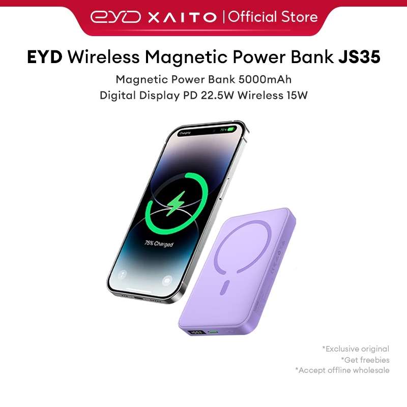 Jual EYD JS35 Wireless Powerbank 5000mAh/15W Fast Charging Magsafe ...