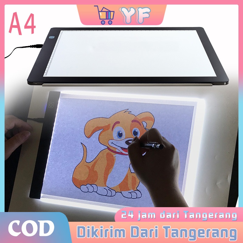 Jual A4 Led Light Pad Drawing Tracing Board Stensil Board Papan Jiplak ...